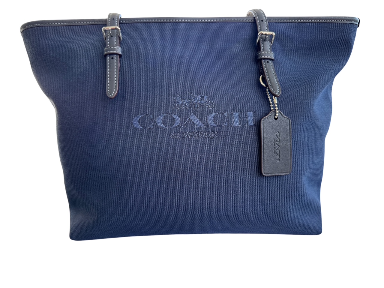 Coach Canvas and Leather City Zip Tote